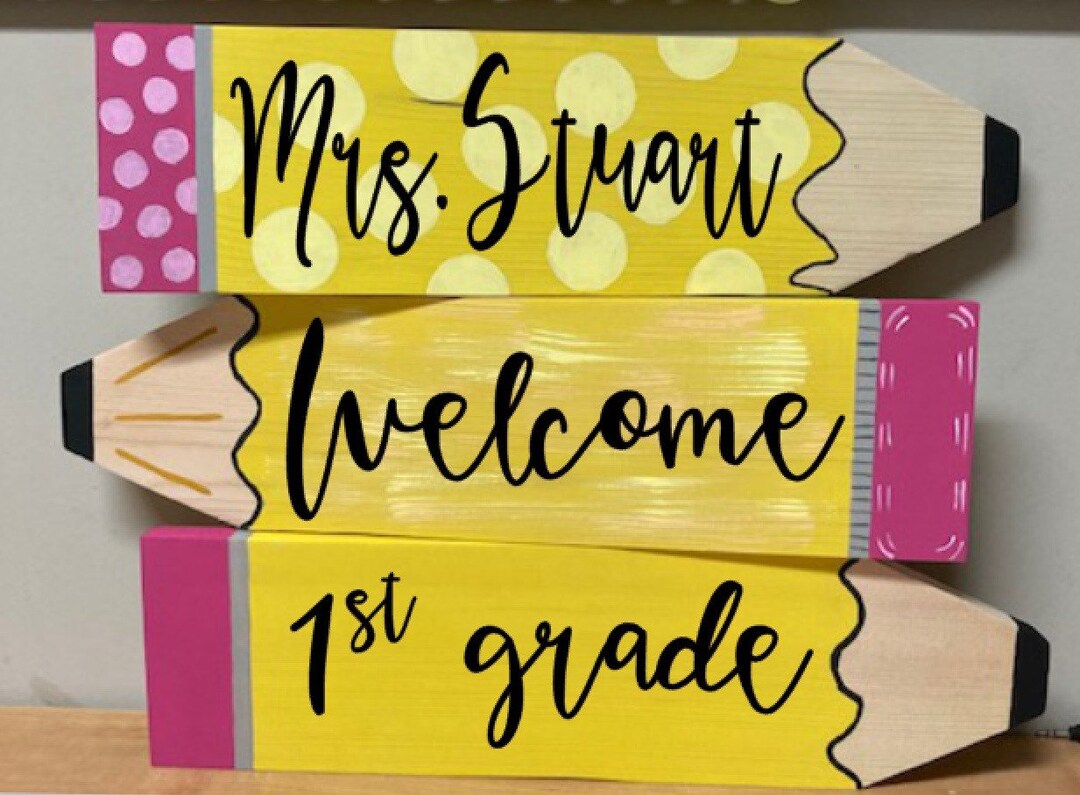 Teacher Pencil, Teacher Christmas Gift, Teacher Desk Sign, Teacher Door ...