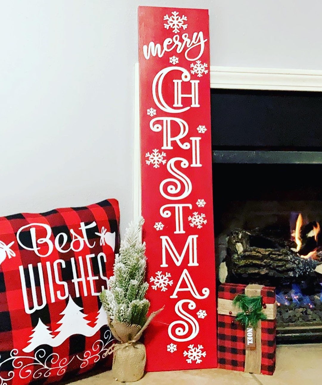 Christmas Welcome Sign, Merry Christmas Porch Sign, Front Porch Welcome ...