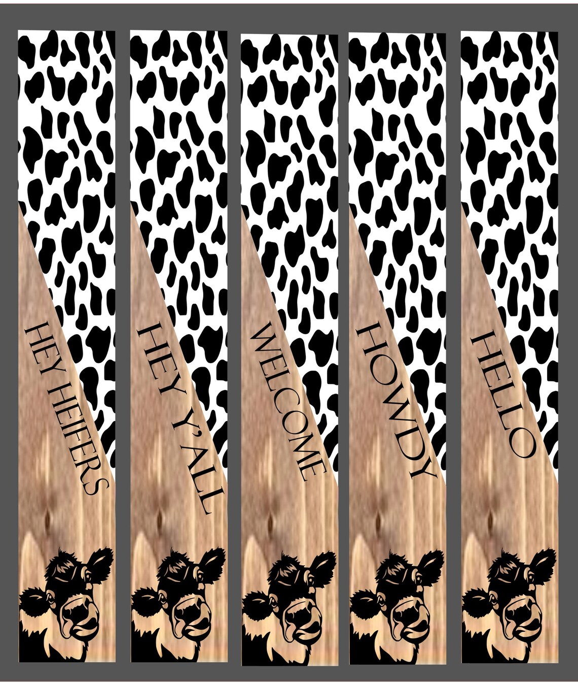 Cow Welcome Sign Hey Yall Cow Print Sign Farmhouse Welcome - Etsy