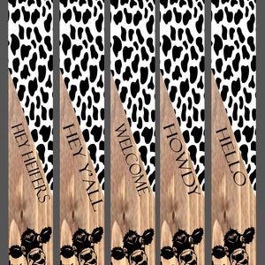 Cow Welcome Sign, Hey Yall Cow Print Sign, Farmhouse Welcome Sign, Farm ...