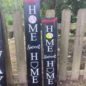 Home Sweet Home Baseball Welcome Sign | Wooden Welcome Sign | Front ...