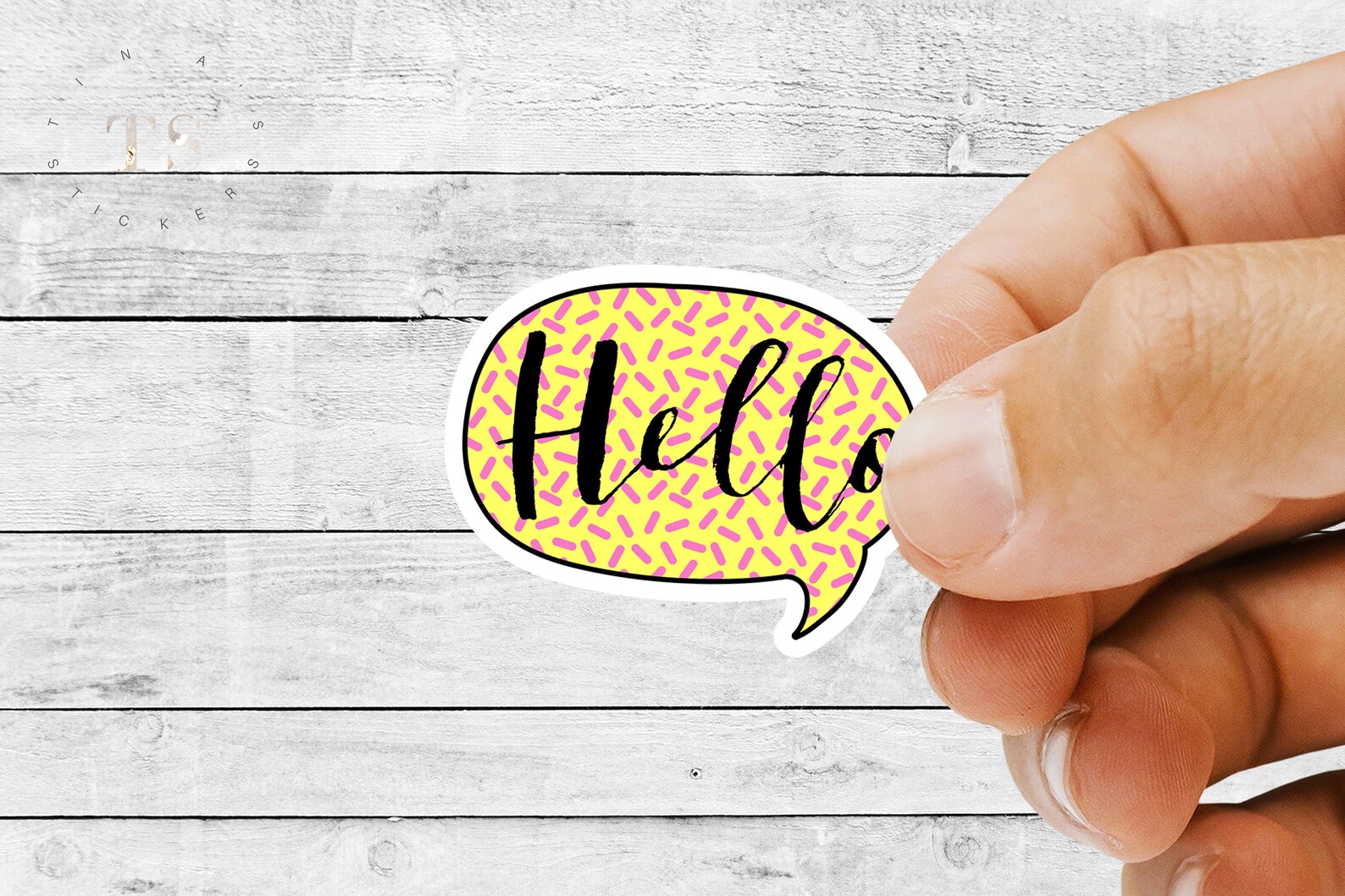 Hello sticker laptop stickers die cut stickers vinyl stickers | Etsy