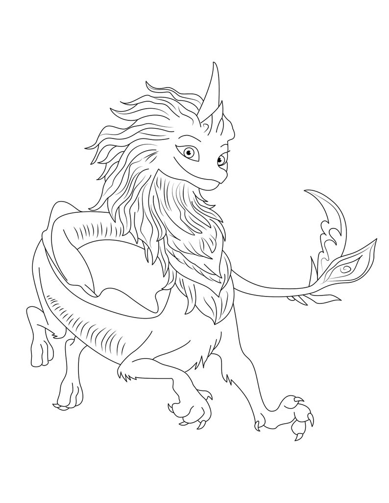 Raya and the Last Dragon Coloring Pages for Kids Printable, Raya and ...