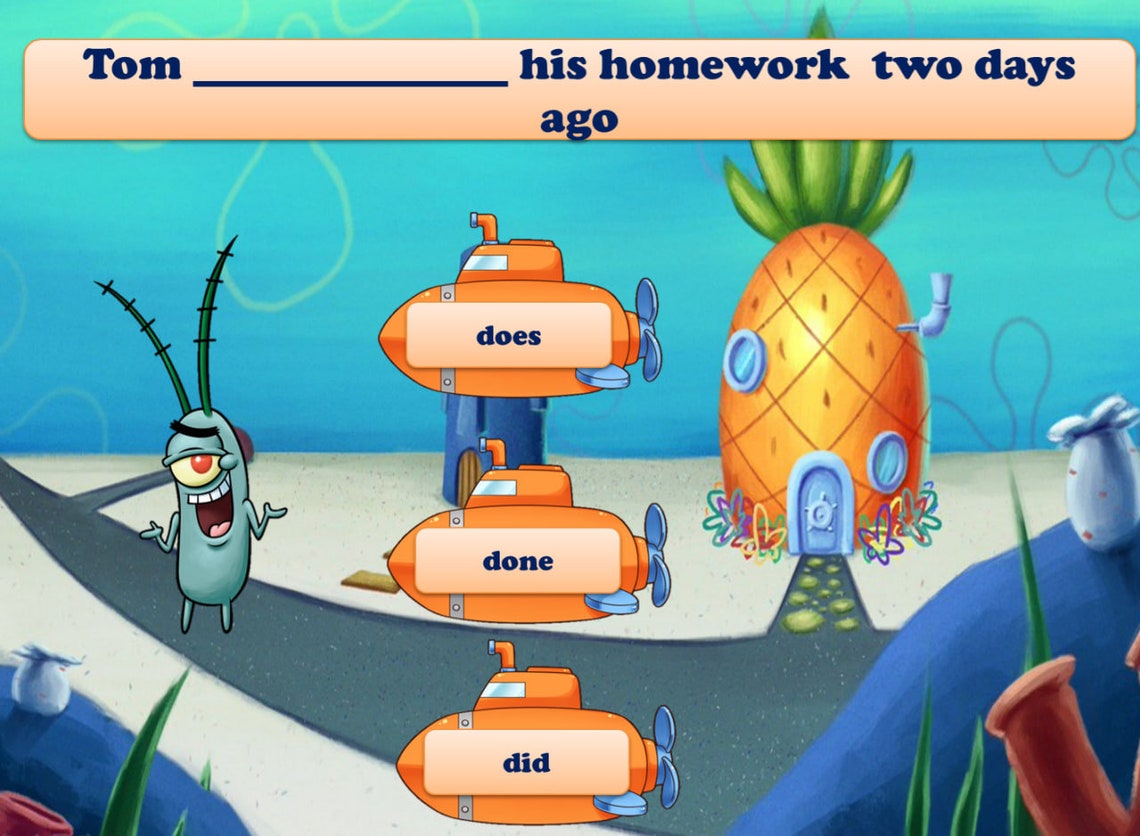 Regular and Irregular Verbs Ppt Digital Game for Kids Learning English ...