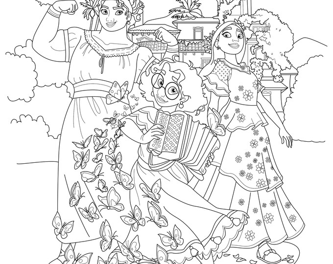 Encanto Coloring Page Digital, Encanto Coloring Page PDF Instant ...
