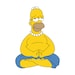 Homer Simpson Svg, Layered SVG Cut File, Homer Meditating Svg,the ...