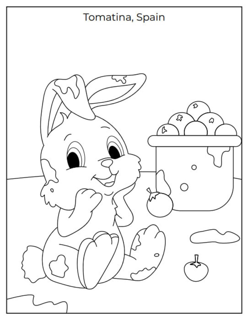 Coloring Pages "rabbits Celebrating Holidays Around the World" Pdf File ...
