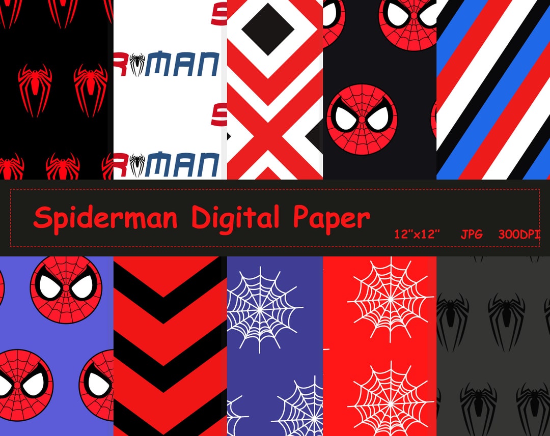 Papel digital inspirado en Spiderman Papel digital de - Etsy España