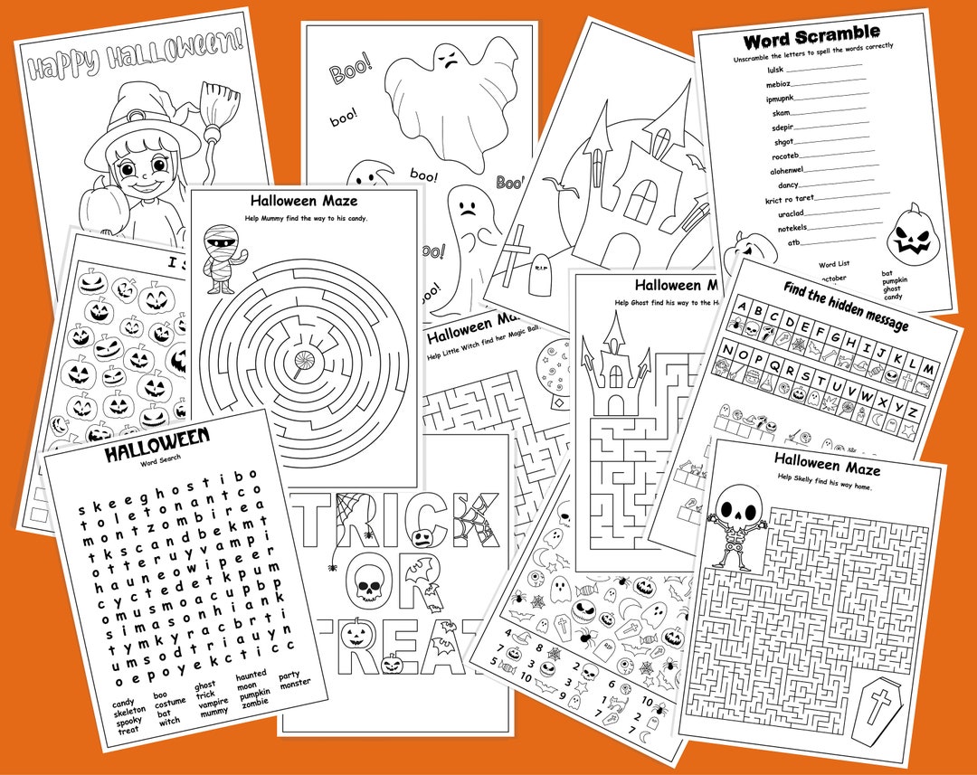 Halloween Activities for Children, Halloween Coloring Pages, Halloween ...