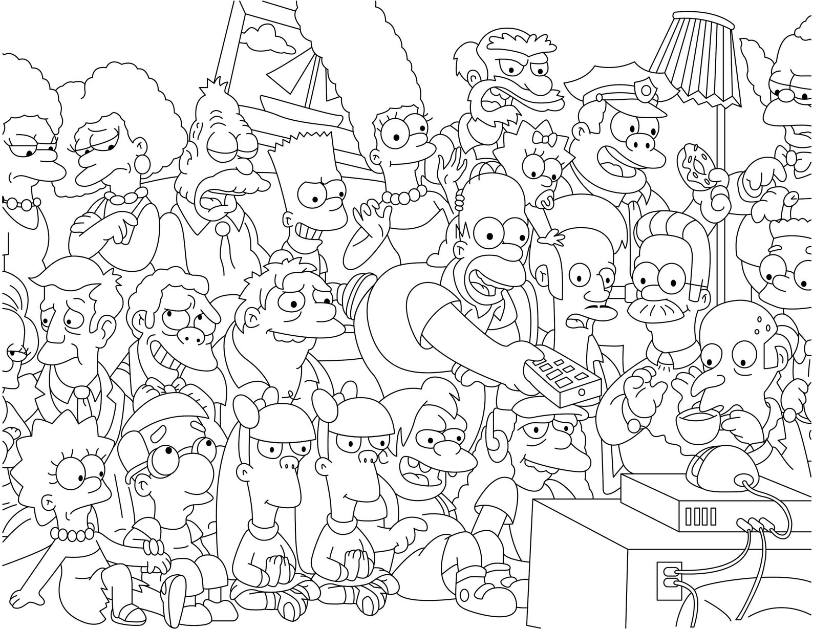 The Simpsons Coloring Pages the Simpsons Png Coloring Pages - Etsy Canada