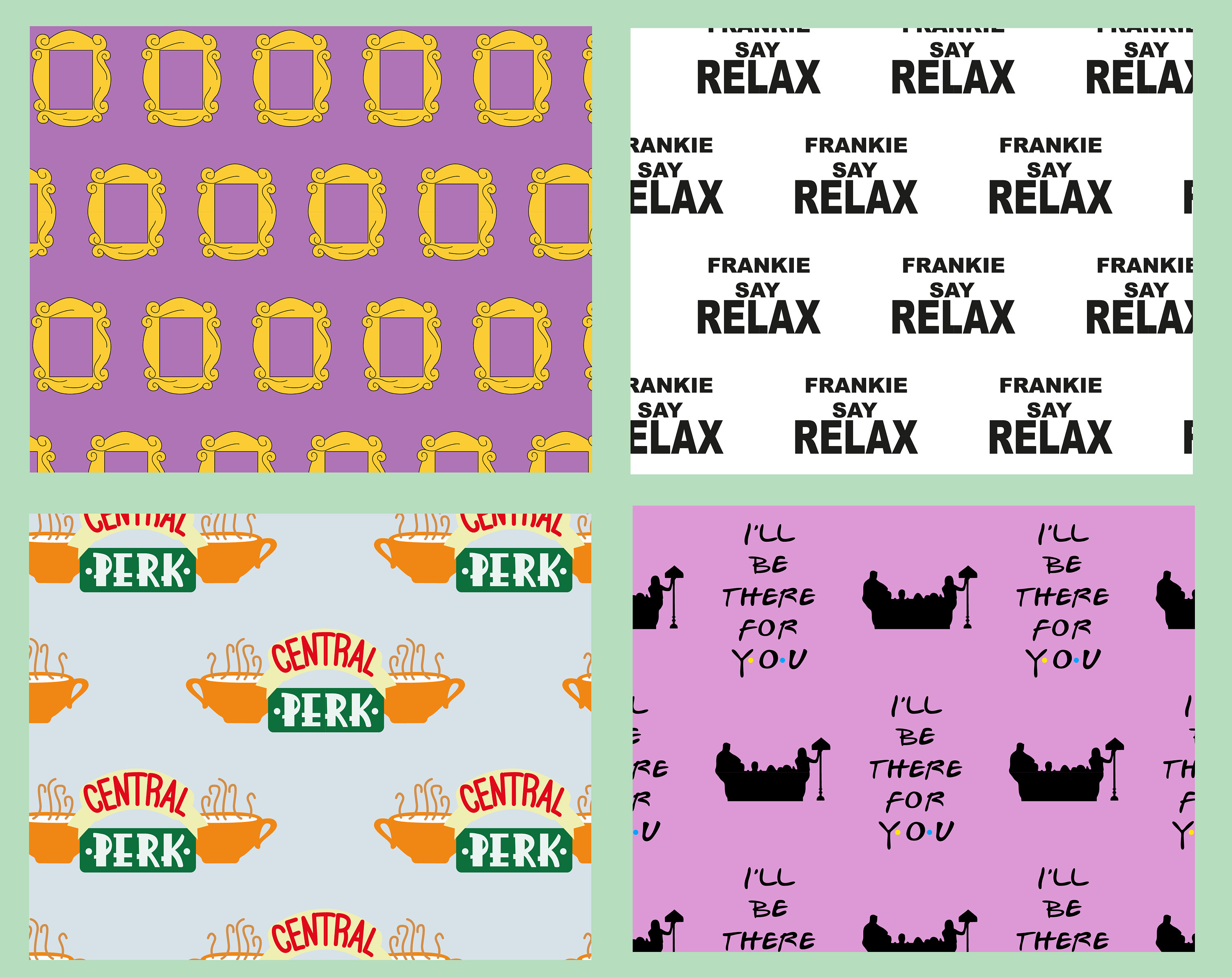 Digital Paper, Friends Tv Show Inspired, Friends Show Digital Paper ...