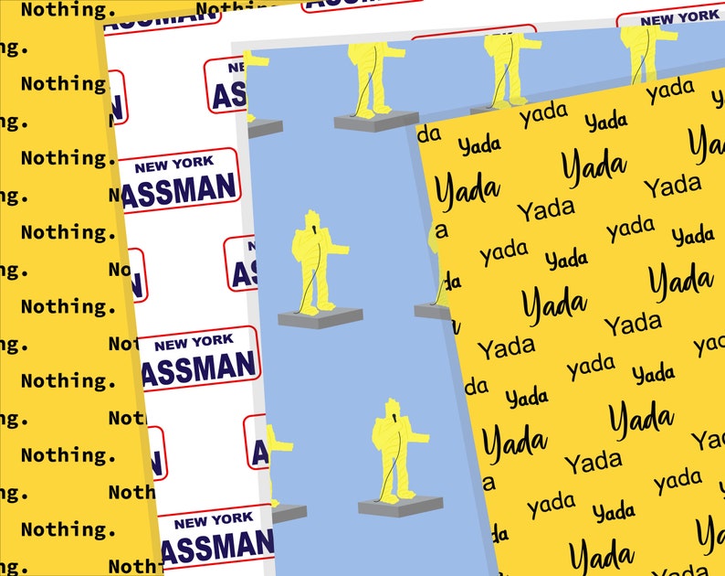 Seinfeld Series Inspired Digital Paper, Seindfeld Inspired Backgrounds ...