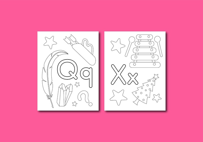 Alphabet Coloring Pages Preschool Kindergarten - Etsy