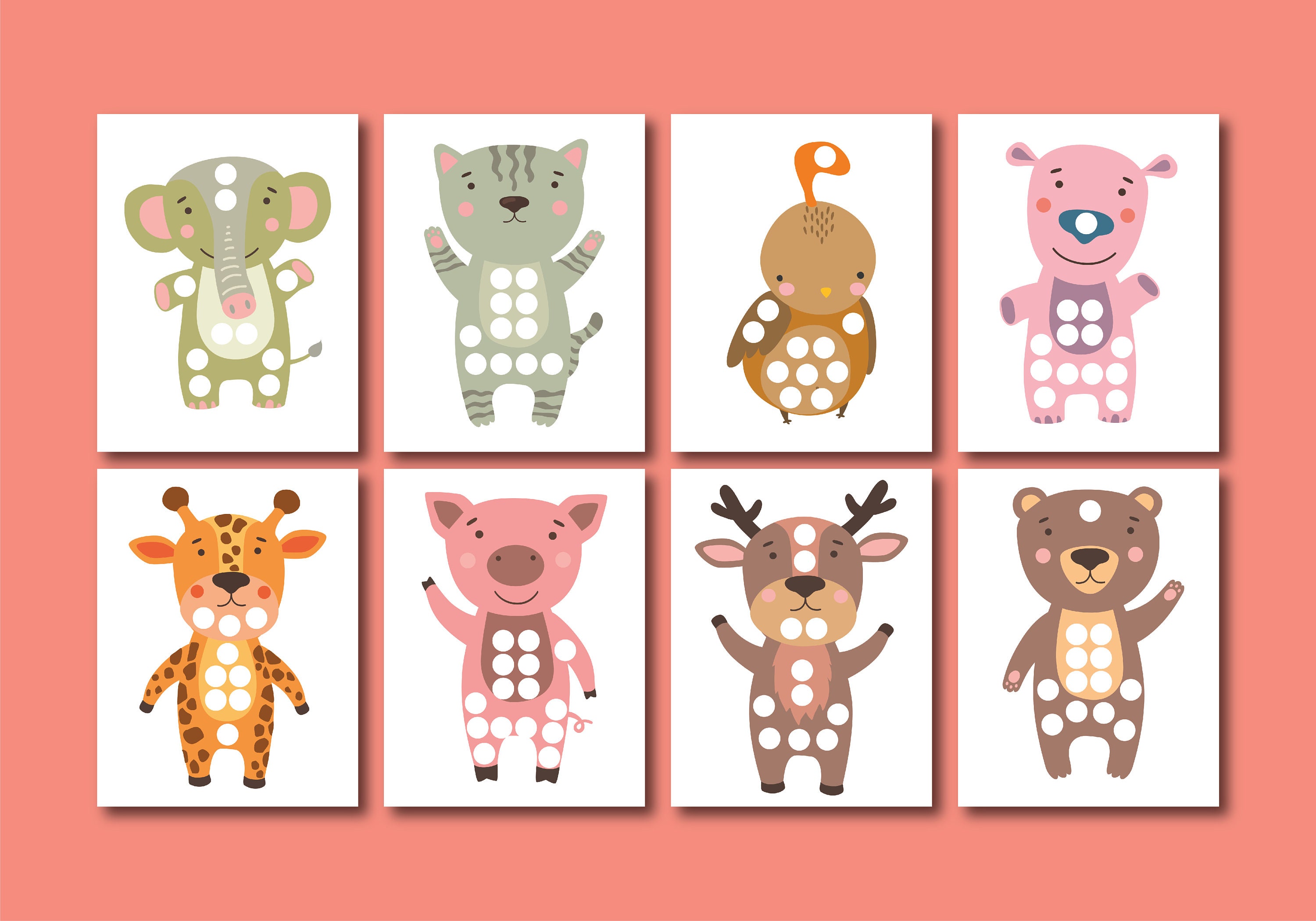 Do A Dot Animal Coloring Pages | Do A Dot Printables Worksheet ...