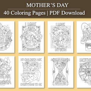 Mother's Day Coloring Pages | 40 Digital Coloring Pages (PDF Download ...