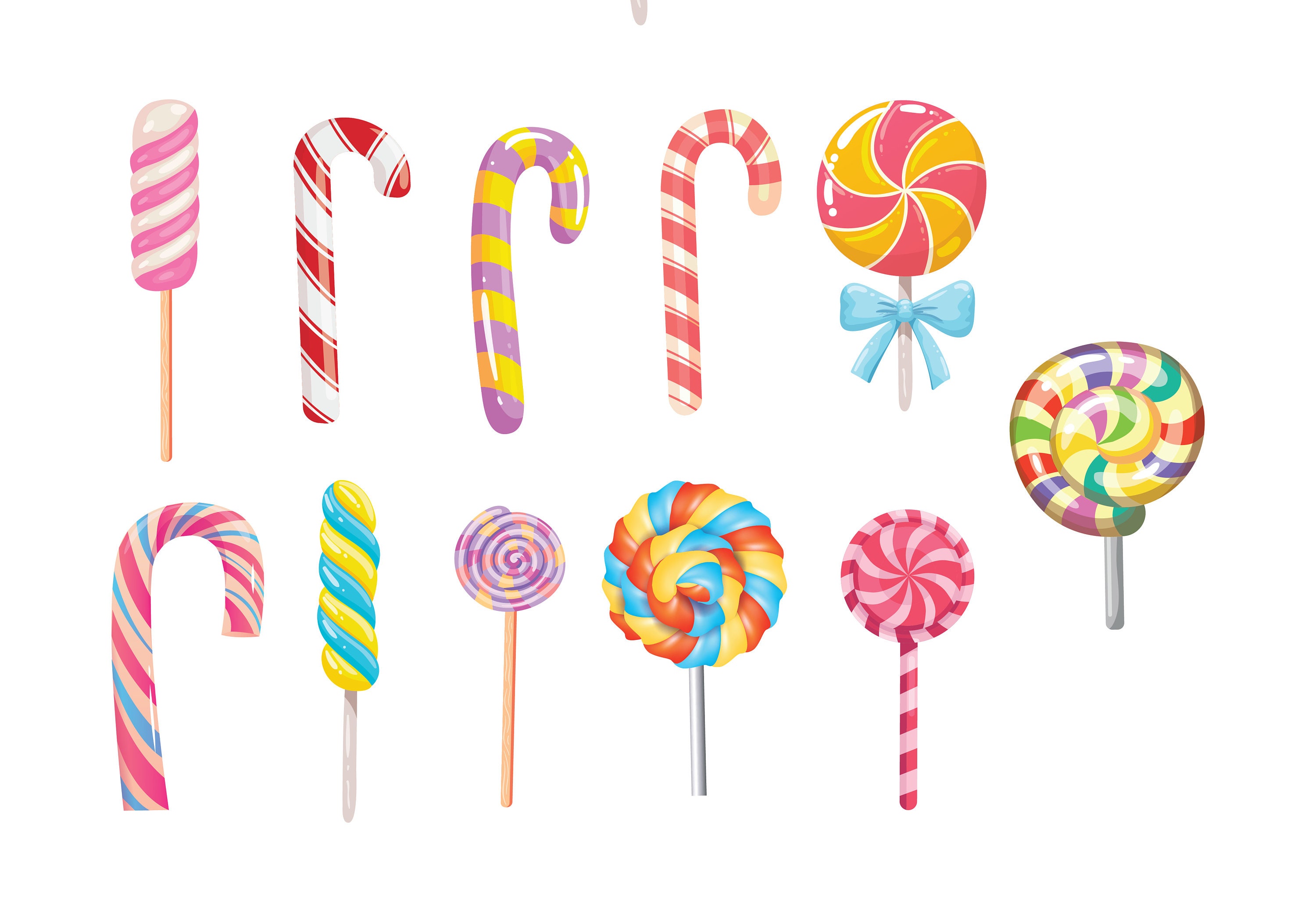35 Candy Clipart Bundle, Lollipop Clipart, Candy PNG, Candy Vector ...