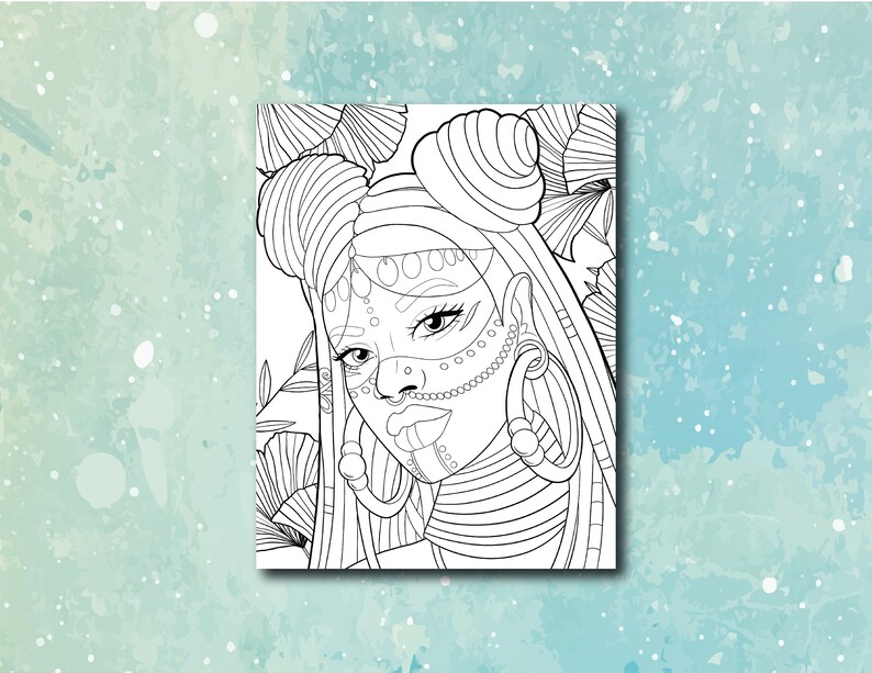 African Girl Coloring Pages Black Woman Coloring Page printable JPG ...