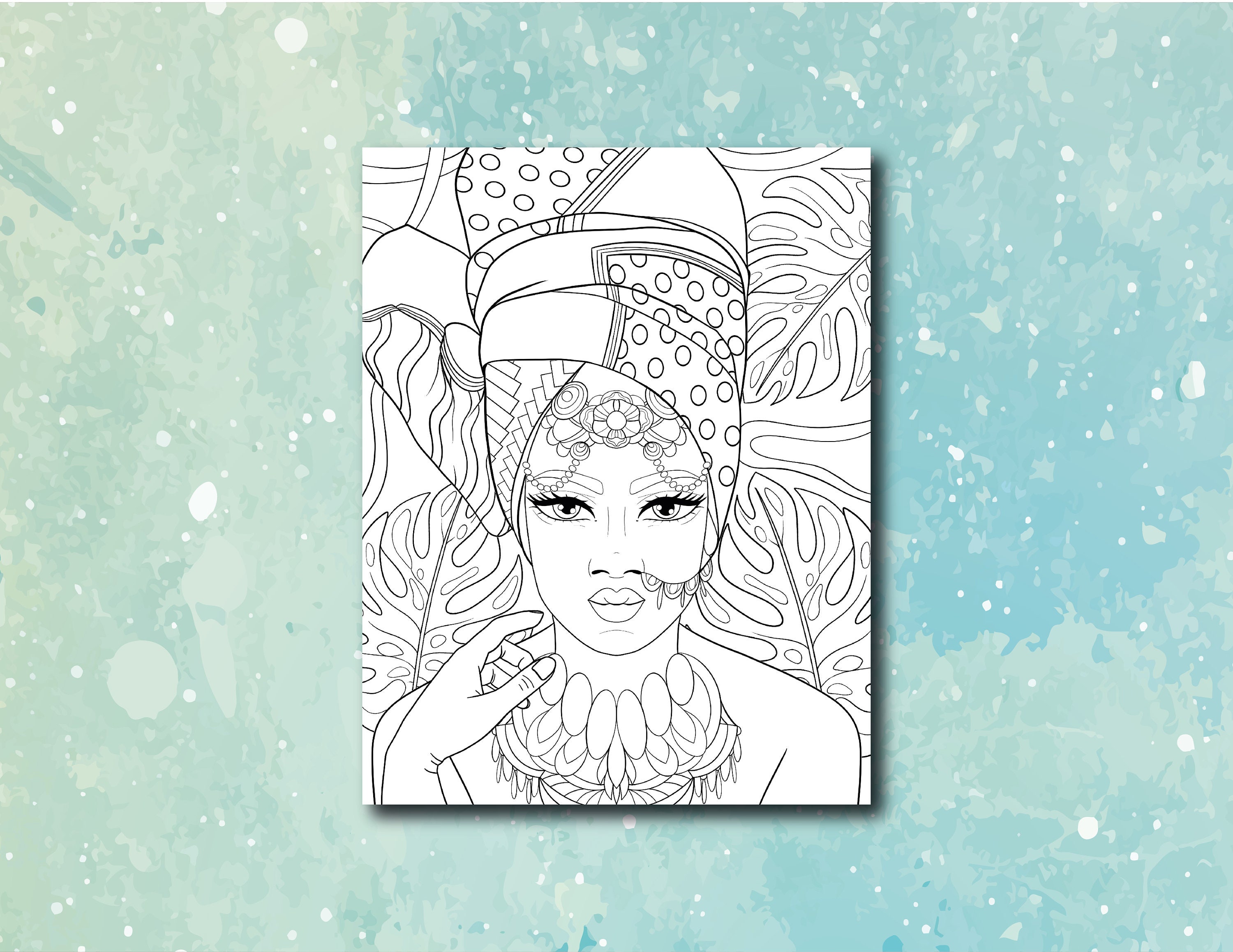 African Girl Coloring Pages Black Woman Coloring Page printable JPG ...