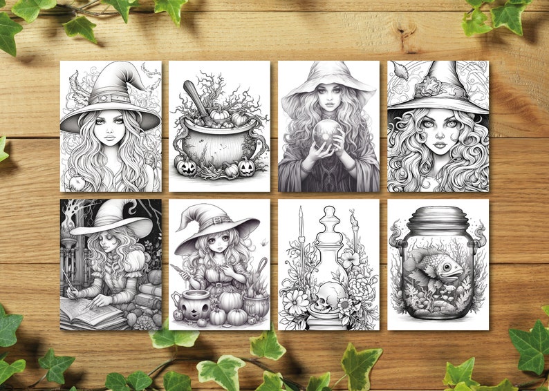 Witchy Item Coloring Pages, Witch Coloring Pages, Magical Coloring ...