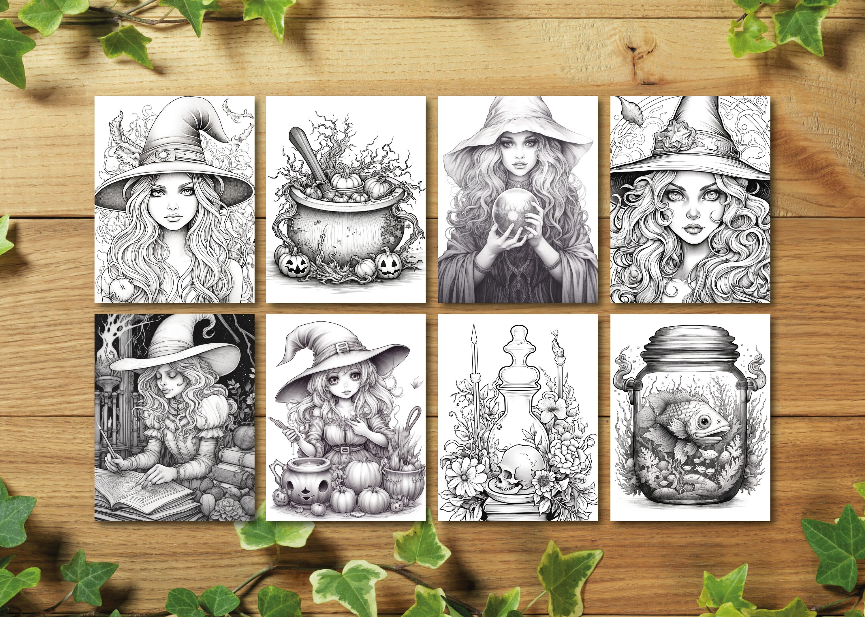 Witchy Item Coloring Pages, Witch Coloring Pages, Magical Coloring ...
