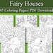 Adult Coloring Book: Fairy House Coloring Pages 45 Digital - Etsy