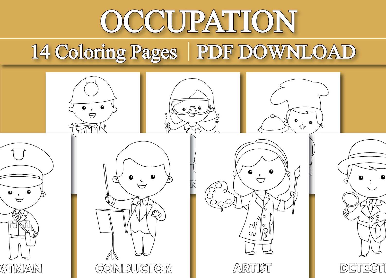Occupation Coloring Pages For, Job Coloring Pages (printable, PDF ...