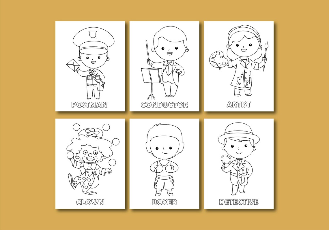 Occupation Coloring Pages For, Job Coloring Pages (printable, PDF ...
