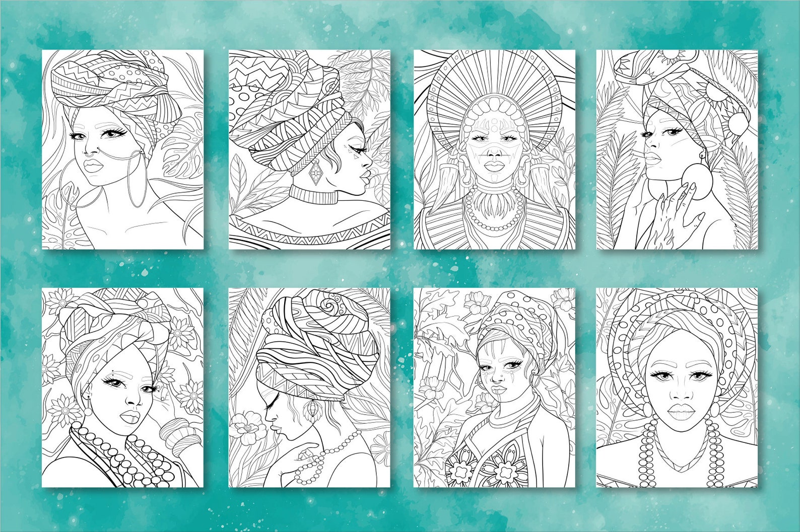 African Girl Coloring Pages | Black Woman Coloring Pages (50 Pages ...