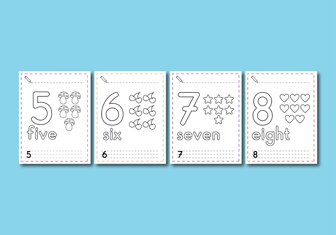 Numbers Coloring Pages Preschool Kindergarten Homeschool Worksheets 26 ...