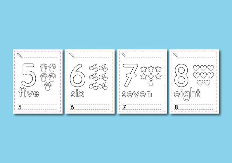 Numbers Coloring Pages Preschool Kindergarten Homeschool Worksheets 26 ...
