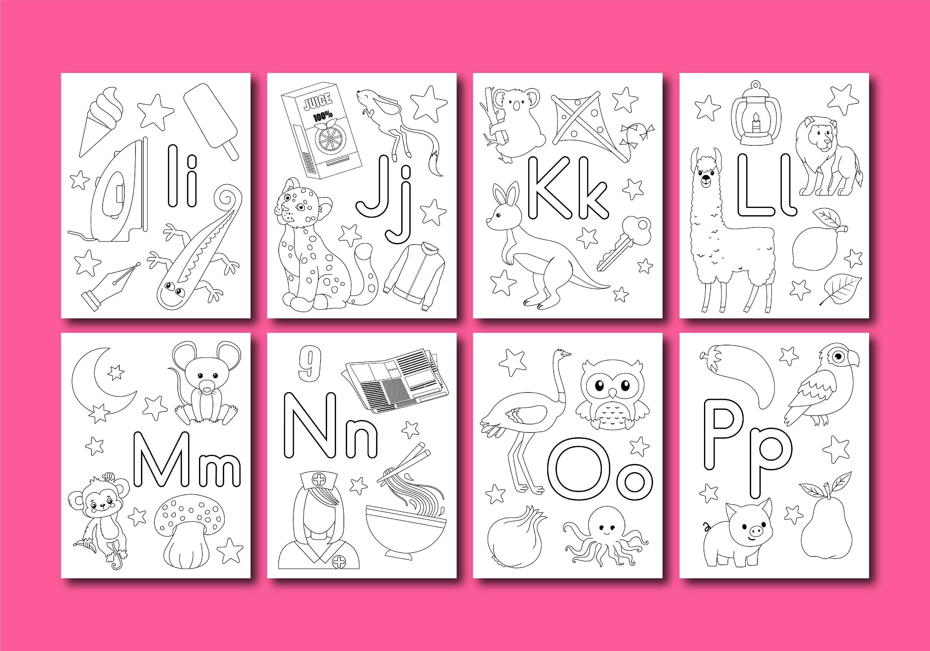 Alphabet Coloring Pages Preschool Kindergarten Homeschool Worksheets 26 ...