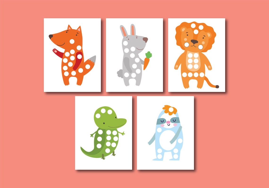 Do A Dot Animal Coloring Pages | Do A Dot Printables Worksheet ...
