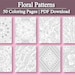 Adult Coloring Pages: Floral Pattern Coloring Book | 50 Digital ...
