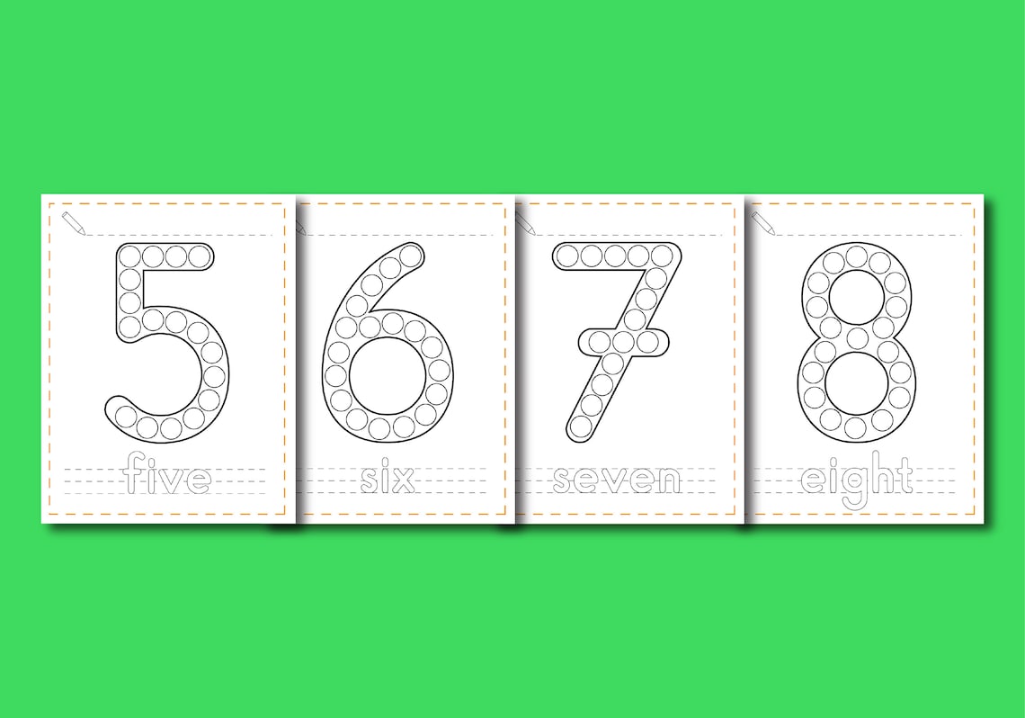 Dot Marker Number Coloring Pages Do-a-dot Numbers Printable Worksheet ...