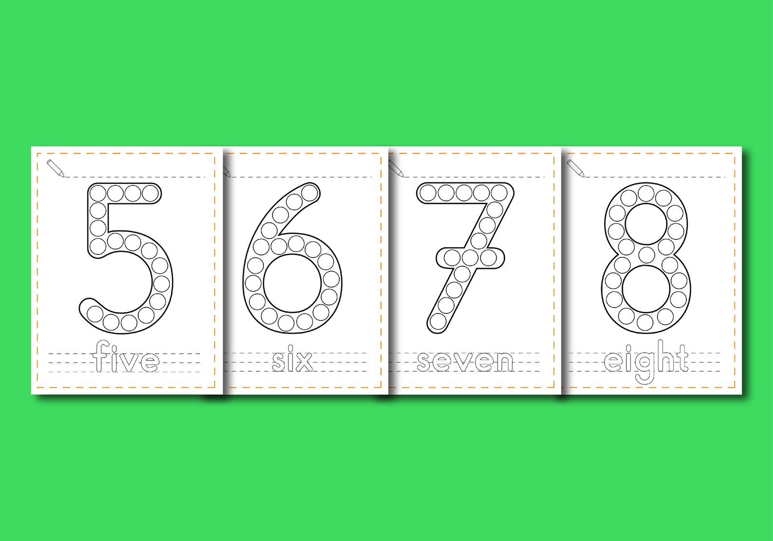 Dot Marker Number Coloring Pages Do-a-dot Numbers Printable - Etsy