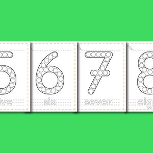 Dot Marker Number Coloring Pages | Do-a-dot Numbers Printable Worksheet ...