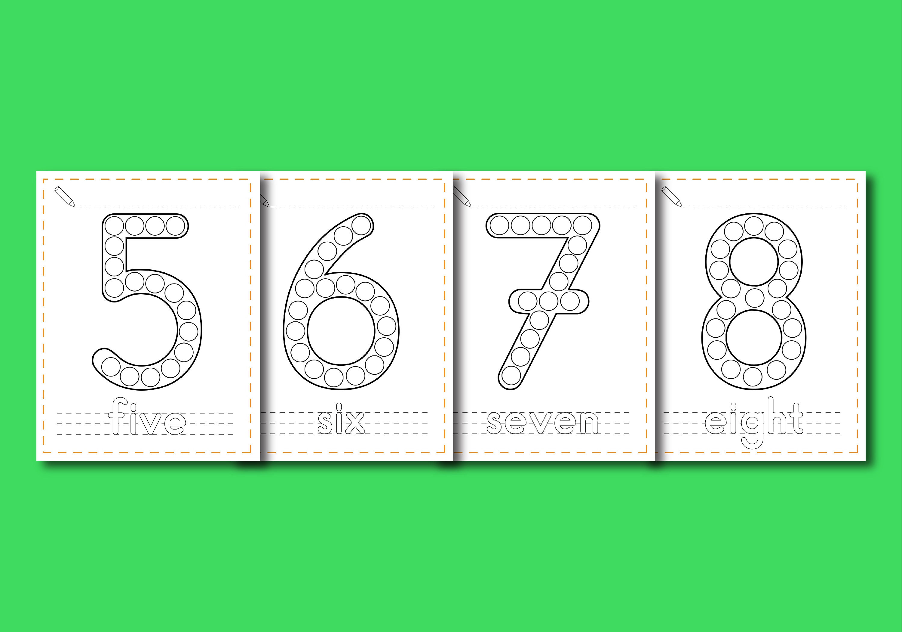 Dot Marker Number Coloring Pages Do-a-dot Numbers Printable Worksheet ...