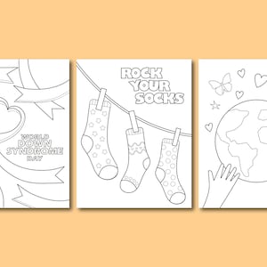 Down Syndrome Awareness Coloring Page | Rock Your Socks | 7 Coloring ...