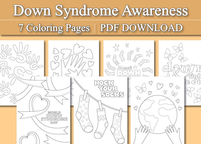 Página para colorear de concienciación sobre el síndrome de Down ...