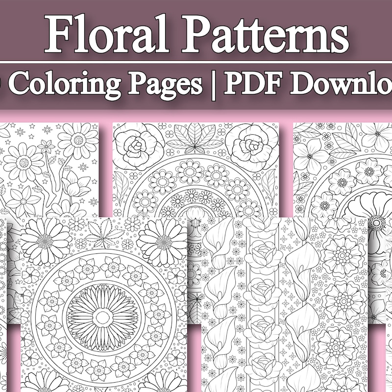 Adult Coloring Pages - Etsy