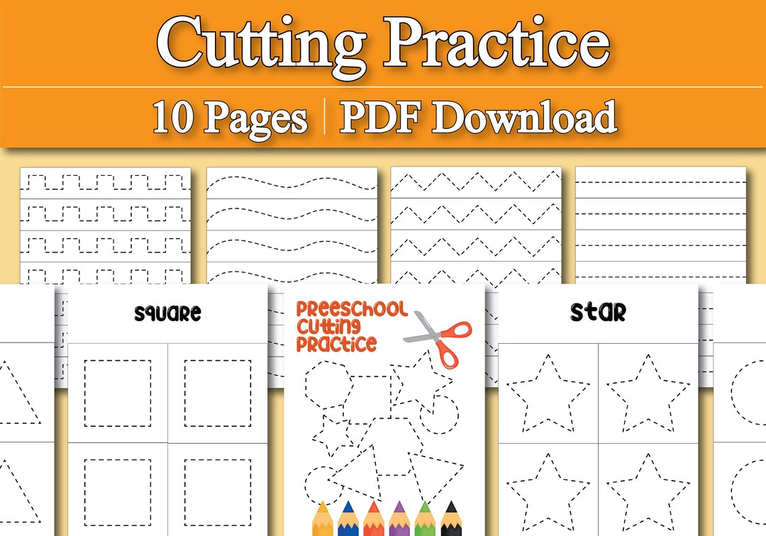 Beginning Scissors Practice, Cutting Practice, Fine Motor Practice ...