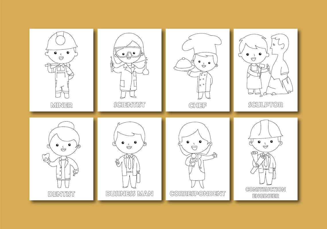 Occupation Coloring Pages For, Job Coloring Pages (printable, PDF ...