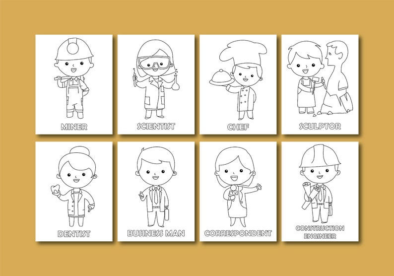 Occupation Coloring Pages For, Job Coloring Pages (printable, PDF ...