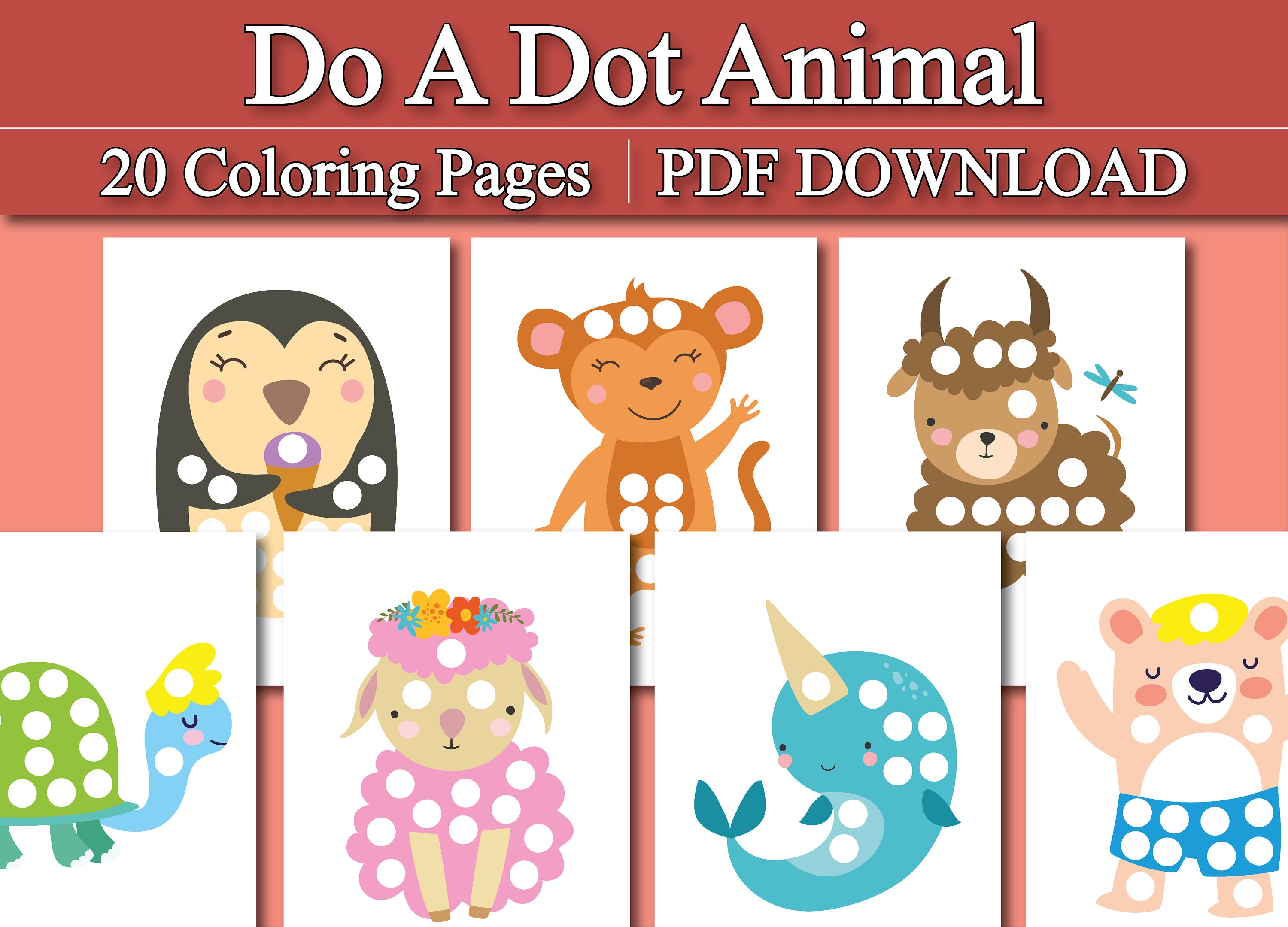 Do A Dot Animal Coloring Pages | Do A Dot Printables Worksheet ...