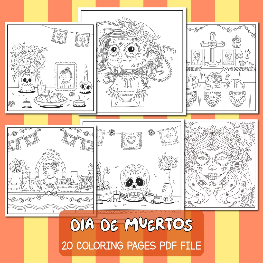 Dia De Los Muertos Coloring Pages | Day of the Dead Coloring Pages | 20 ...