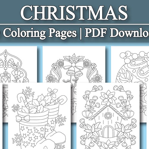 Adult Coloring Book: Christmas Patterns Coloring Pages for - Etsy