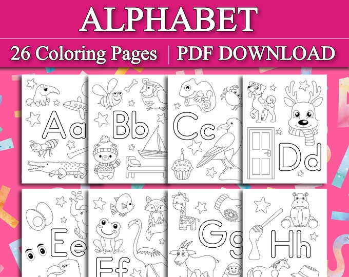 Printable A is For... Letter A-Z Alphabet Coloring Pages Alphabet ...