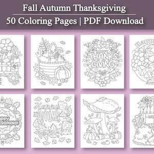 Adult Coloring Book: Autumn/thanksgiving/fall Coloring Pages for Adults ...