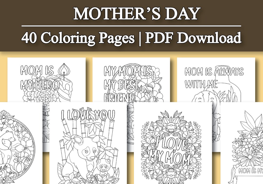 Mother's Day Coloring Pages | 40 Digital Coloring Pages (PDF Download ...