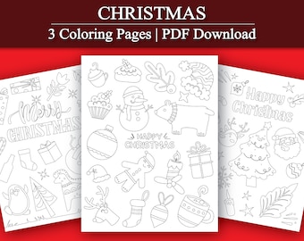 Adult Coloring Book: Magical Christmas Adult Coloring Pages - Etsy